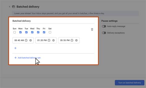 How To Batch Email Notifications At Specific Times Per Day With Inbox