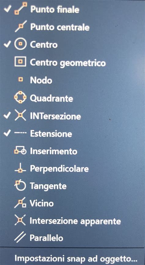Funzioni OSNAP In Autocad StaticaFacile