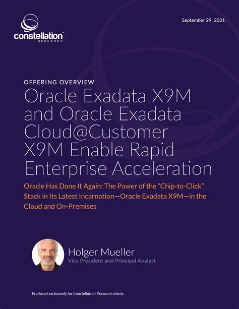 Oracle Exadata X9m And Oracle Exadata Cloud Customer X9m Enable Rapid Enterprise Acceleration