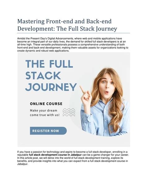 Ppt Mastering Front End And Back End Development The Full Stack