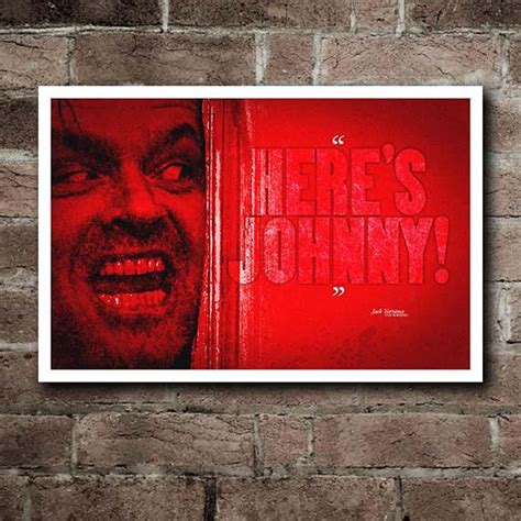 The Shining Heres Johnny Quote Poster 12x18 Etsy