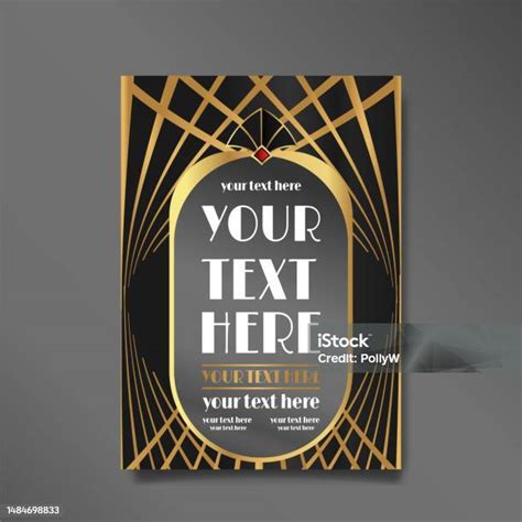 아르 데코 럭셔리 템플릿 골든 블랙 A4 페이지 메뉴 카드 초대장 1920년에 대한 스톡 벡터 아트 및 기타 이미지 1920년 결혼식 하객 골동품 Istock