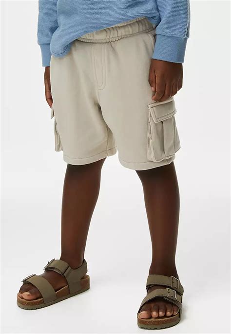 Jual Marks And Spencer Cotton Rich Garment Dyed Cargo Shorts Original