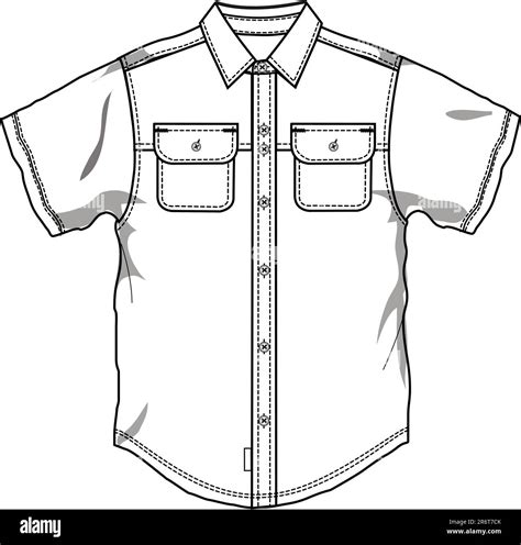 Men Button Down Shirt Stock Vector Image And Art Alamy