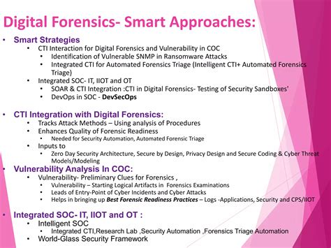 Digital Forensics Triage And Cyber Security Pptx Databases