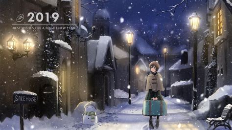 Anime Girls Winter Wallpapers Wallpaper Cave