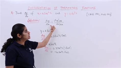 Class 12th Problem 1 On Differentiation Of Parametric Functions Tutorials Point Youtube