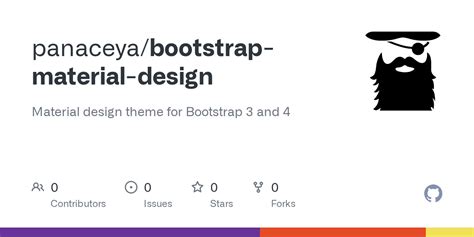 Github Panaceyabootstrap Material Design Material Design Theme For