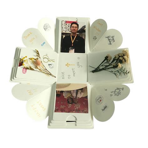 Custom Design Simple Wedding Exploding Boxes Explosion T Box Wedding Favour Invite Exploding