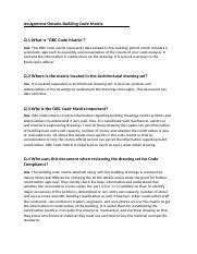 PROJECT MA Code Matrix Docx Assignment Ontario Building Code Matrix Q What Is OBC Code