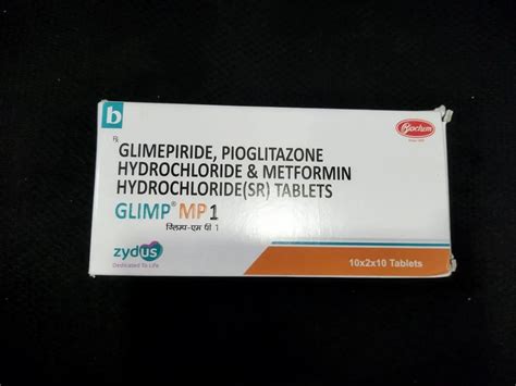 Glimepiride Pioglitazone Hydrochloride Metformin Hydrochloride Sr
