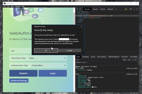 webauthn authentication prompt does not work on macos · issue 27355