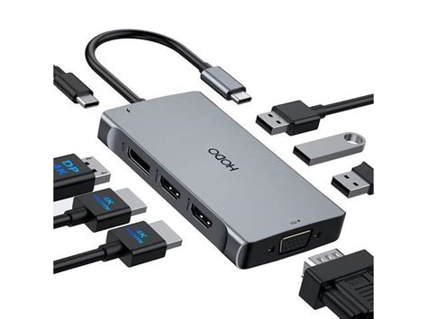 Buy Usb C Docking Station Dual Monitor 8 In 1 Usb C Hub To Dual 4K Hdmi Adapter Triple Display