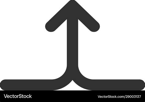 Merge Join Arrows Up Linear Icon Isolated On Vector Image