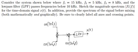 solved sketching magnitude spectrum of signal and and