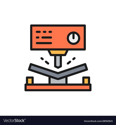 Metal Bending Machine Hydraulic Cnc Press Vector Image