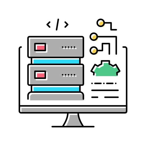 Server Software Color Icon Vector Illustration 19523662 Vector Art At Vecteezy