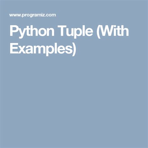 Python Tuple Examples Artofit