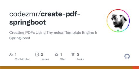 Github Codezmrcreate Pdf Springboot Creating Pdfs Using Thymeleaf