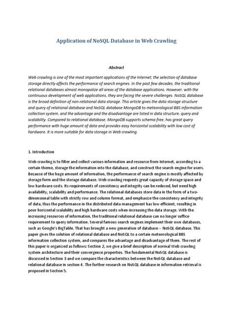 an analysis of using mongodb as a nosql database solution for storing