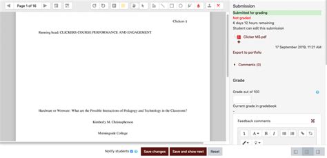 Using Pdf Markup In New Moodle For Grading Assignments Morningside