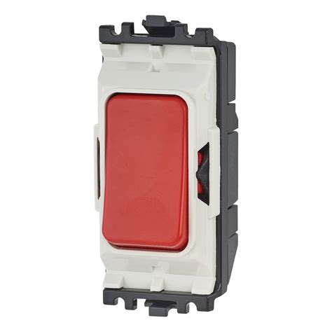 Mk 2 Way Single Pole Grid Push Switch Red 850833 Uk Shelving Ltd
