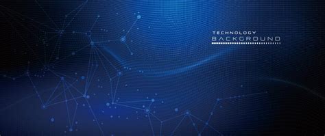 Premium Vector Vector Illustration Moleculeconnected Lines With Dotstechnology On Blue Background