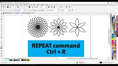 coreldraw complete tutorial repeat command youtube