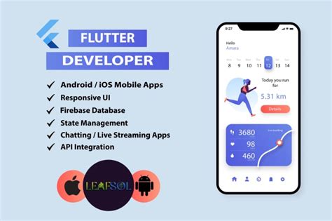 flutter developer for android and ios to build flutter mobile app by