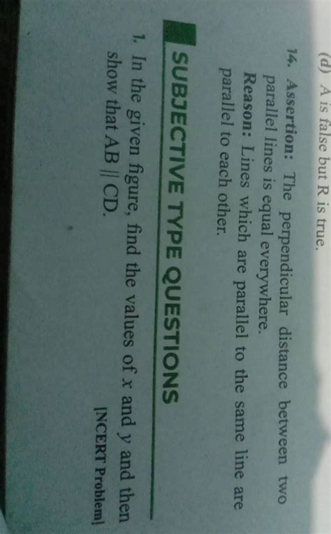 14 Assertion The Perpendicular Distance Between Two Parallel Lines Is E