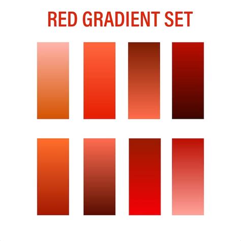 Premium Vector Red Gradient Set