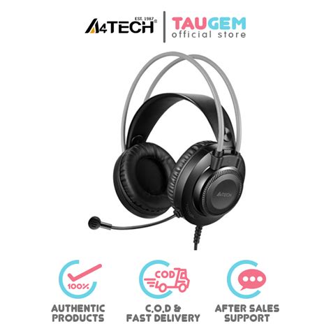 A4tech Fh200i Single Jack Headset For Pc Laptop Android Ios Devices With Noise Cancelling Mic