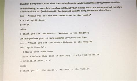 Solved Question 1 50 ﻿points Write A Function That