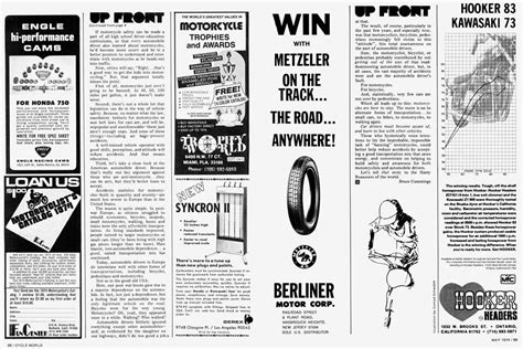Hooker Headers Cycle World May 1974