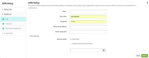Apn Device Policy Xenmobile Server