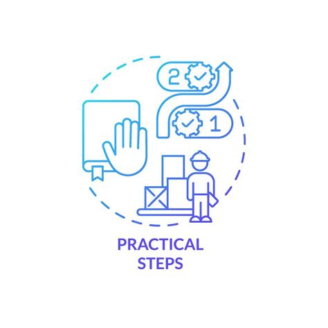 Pratique Pas Bleu Pente Concept Icône Entreposage Transaction Avec