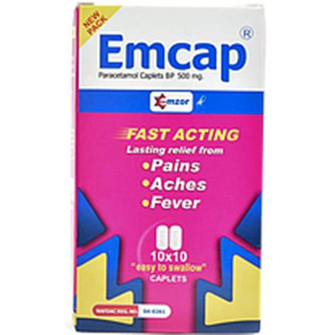 Emcap Paracetamol Tab 500mg X 10 Precious Pharmacy