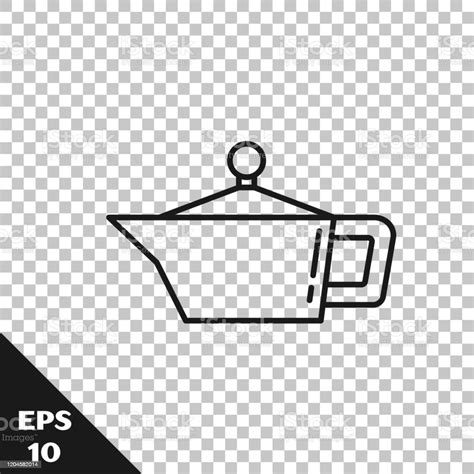 투명 한 배경에 격리 된 모터 기계 오일 아이콘에 대 한 검은 선 캐니스터입니다 오일 갤런 오일 변경 서비스 및 수리 벡터 일러스트레이션 가솔린에 대한 스톡 벡터 아트 및