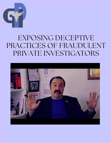 Ppt Exposing Deceptive Practices Of Fraudulent Private Investigators
