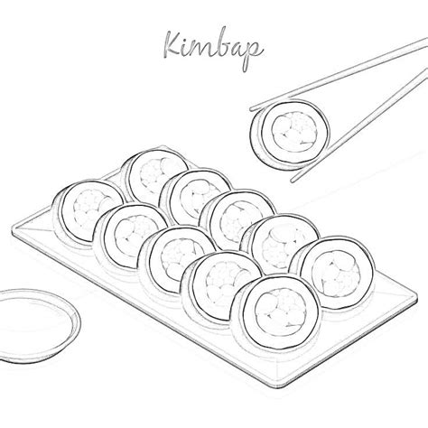 김밥 색칠 공부 Kr에서 무료 색칠 공부