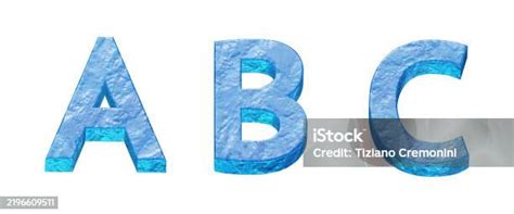3d 알파벳 얼음으로 만든 문자와 숫자의 집합 3d 일러스트 레이 션 Abc 대문자 글꼴 0명에 대한 스톡 사진 및 기타 이미지 Istock