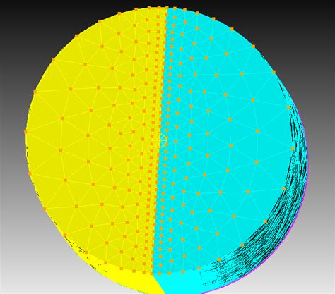Create Two Local Grid Refined Circle Surfaces On A Surface Of Cylinder Fragment Coreform