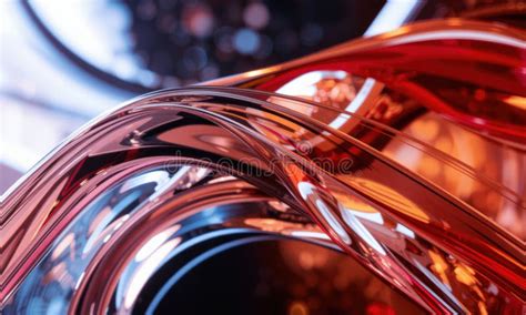 Colorful Glass Abstract Design With Smooth Curves And Reflections Showcasing Vibrant Hues Of