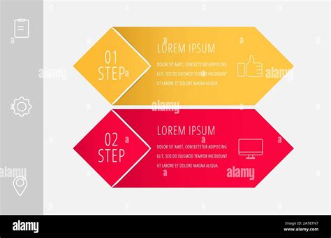 Vector Infographic Flat Template Rhombus With Label For Two Diagrams Graph Flowchart
