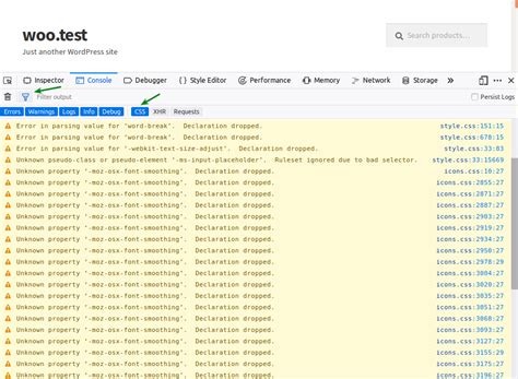 Css Warnings Showing Up In Firefox Dev Tools · Issue 1041 · Woocommercestorefront · Github