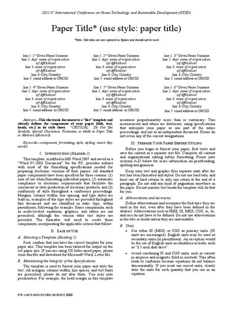 Ieee Conference Template A4 Pdf Bracket International System Of Units