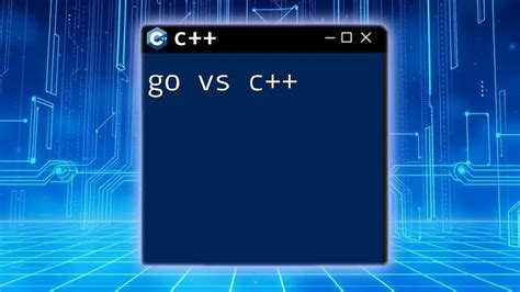 Go Vs C A Concise Comparison For Developers