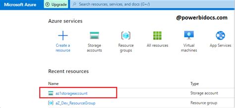 Create A Container In Azure Storage Power BI Docs