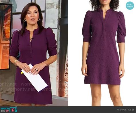 Wornontv Meg Olivers Purple Puff Sleeve Dress On Cbs Mornings Meg Oliver Clothes And