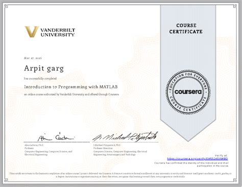 Introduction To Programming With Matlab Coursera Ew55245 Studocu